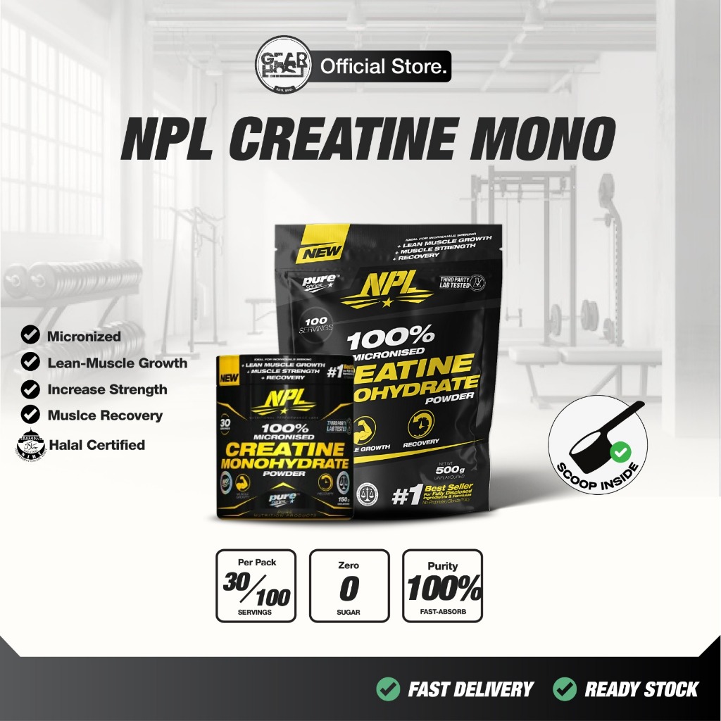 NPL 100% Creatine Mono Recovey Lean Muscle Strength Halal Fitness Gym ...