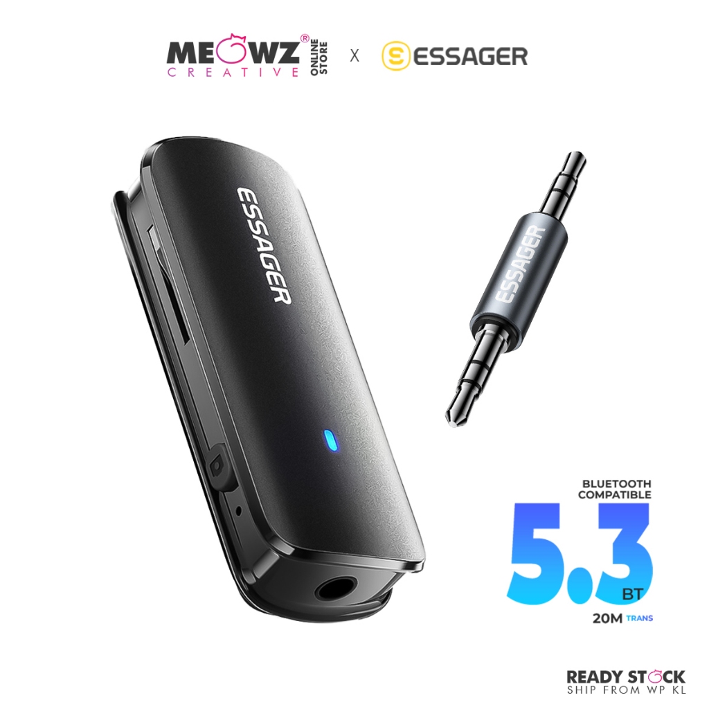 Essager Mini Multifunctional 3.5mm Audio Aux Bluetooth 5.3 Adapter ...