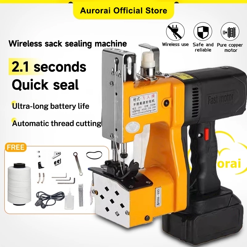 Cordless Portable Electric Sewing Machine For Woven Paper Bag Stitching ...