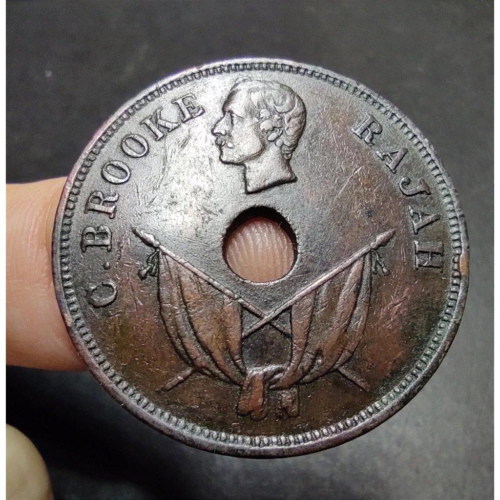 Sarawak Old Copper Coin Rajah Charles Brooke 1 Cent Year 1893 | Shopee ...