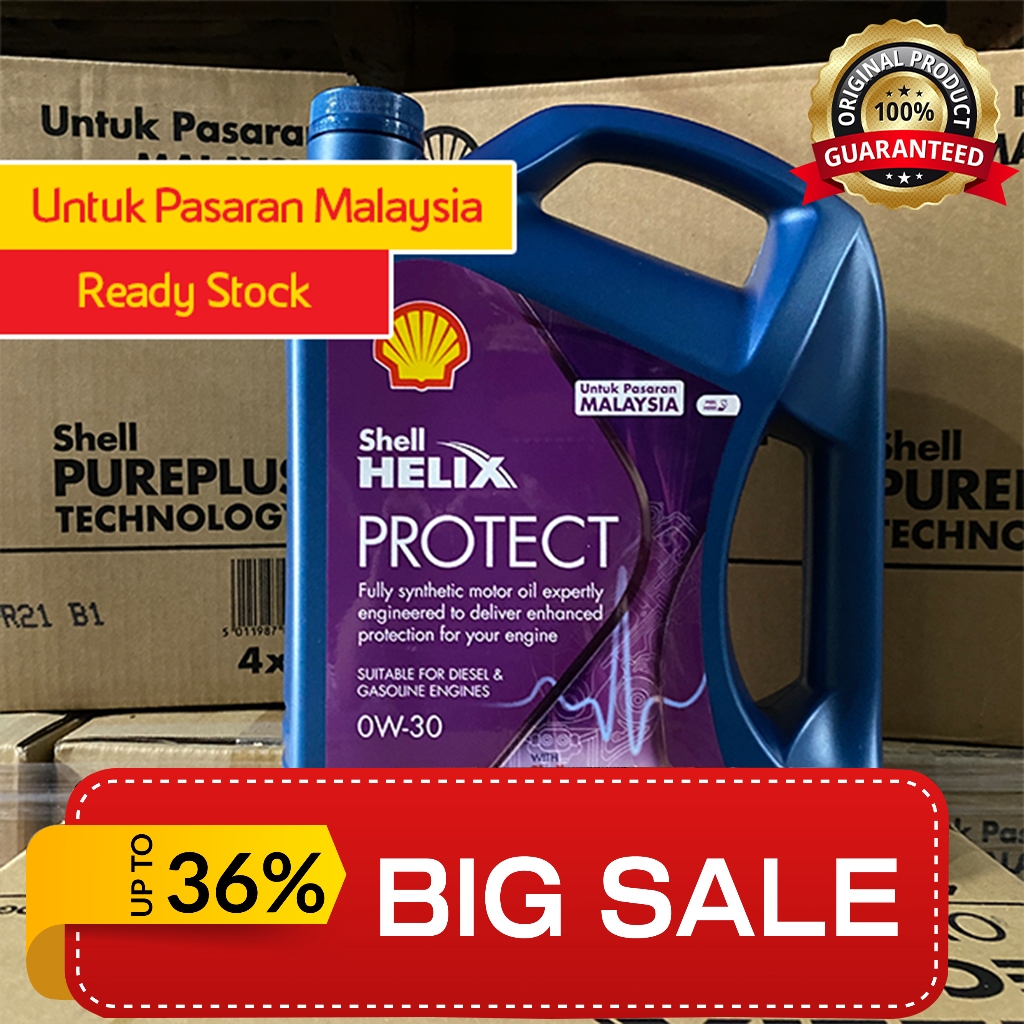 Shell Helix Protect 0W-30 Fully Synthetic Engine Oil (4L) | Shopee Malaysia