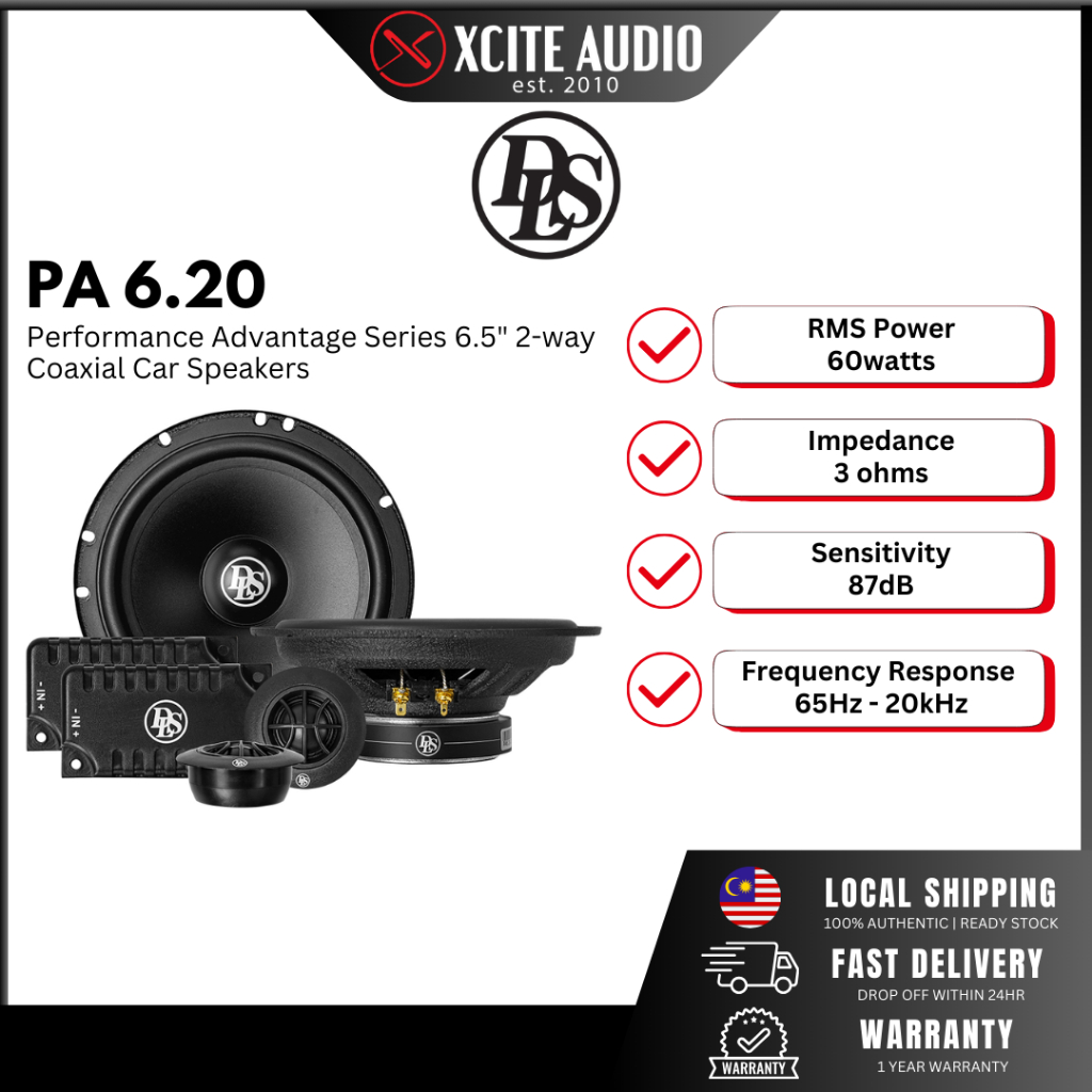 DLS PA6.20 - Performance Advantage Series 6.5 Inch 2-Way Component Car Speaker System | Shopee ...