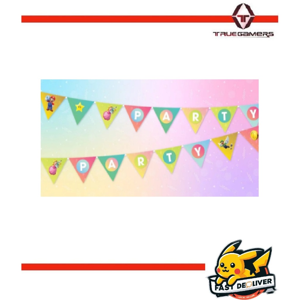 Official nintendo Super Mario Party Jamboree Party Hanging Flags ...