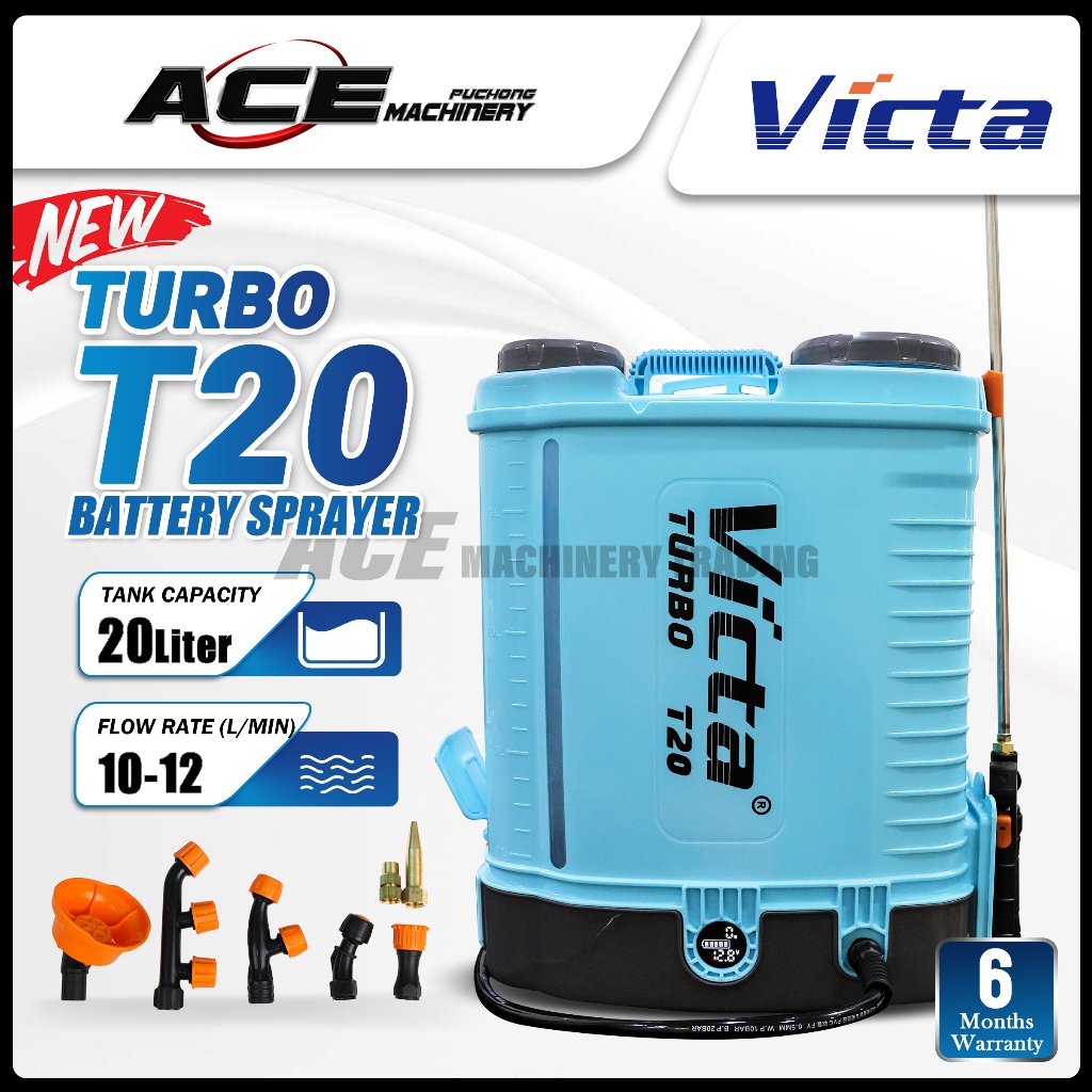(TWIN PUMP)NewDesign Victa Twin Pump T20 Turbo Battery Sprayer 20L Battery Knapsack Sprayer Pump ...