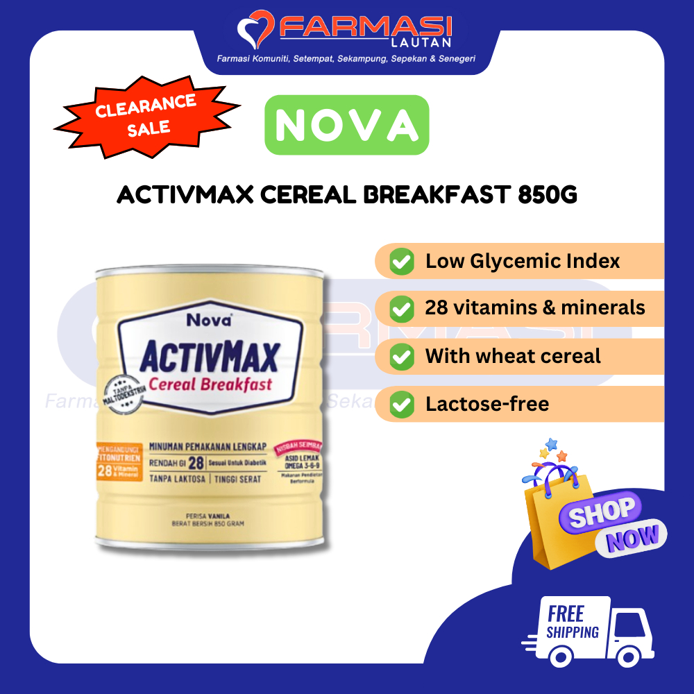 [EXP 07/2025] 𝐂𝐋𝐄𝐀𝐑𝐀𝐍𝐂𝐄 𝐒𝐀𝐋𝐄! NOVA Activmax Cereal Breakfast 850g ...