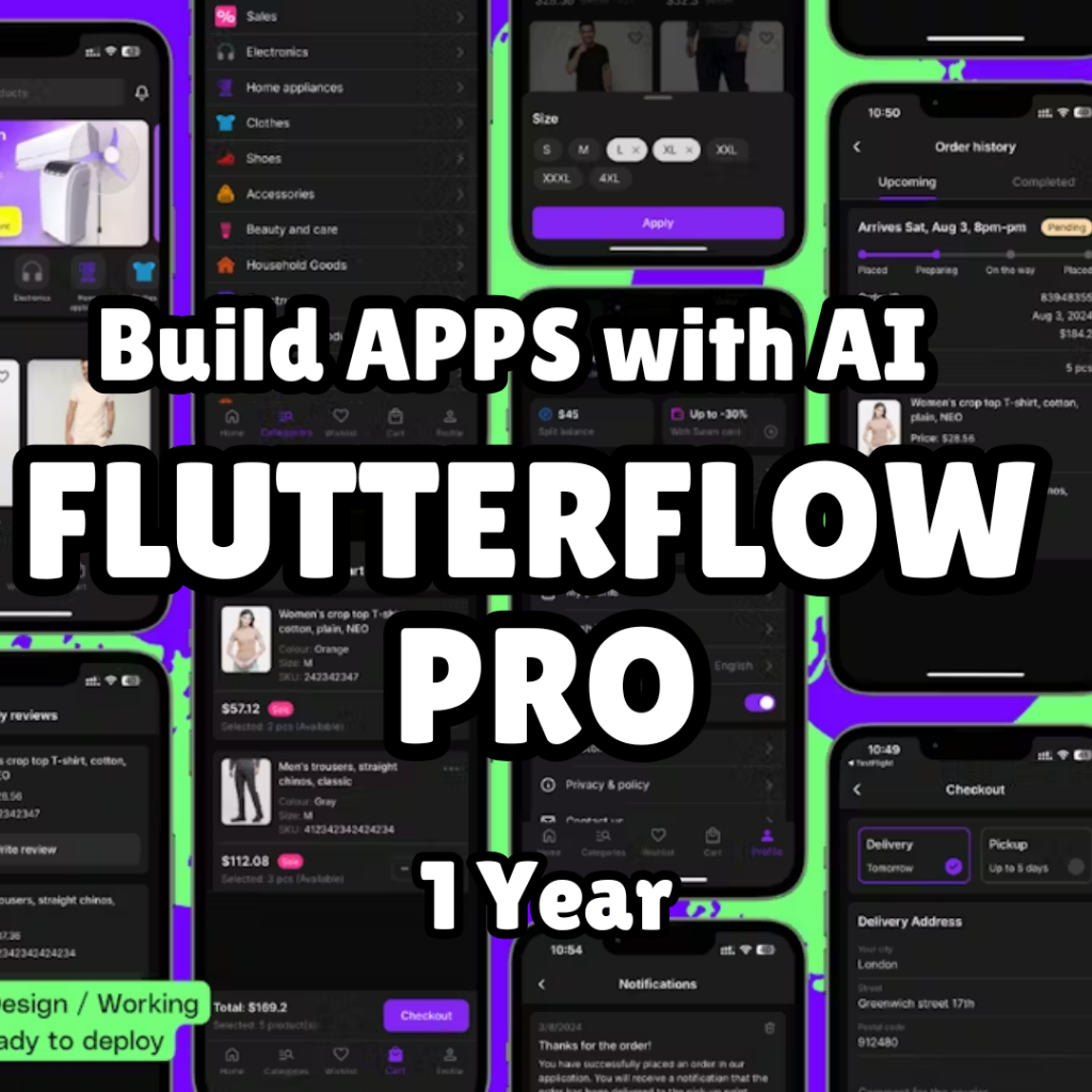 FlutterFlow PRO 1 Year makes it easy for developers & entrepreneurs to ...