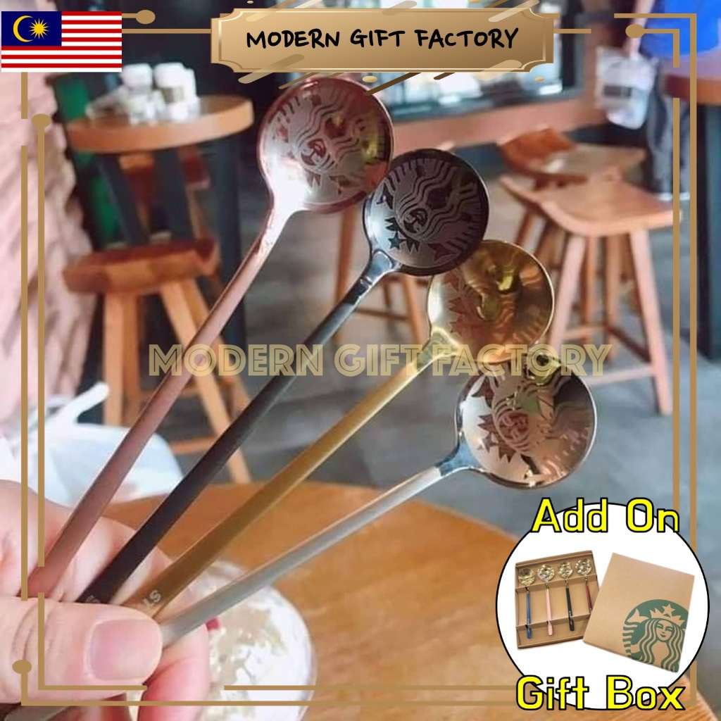 [🇲🇾M'sia Ship]Starbucks teaspoon Stainless Steel Tea Coffee Spoon Sudu ...