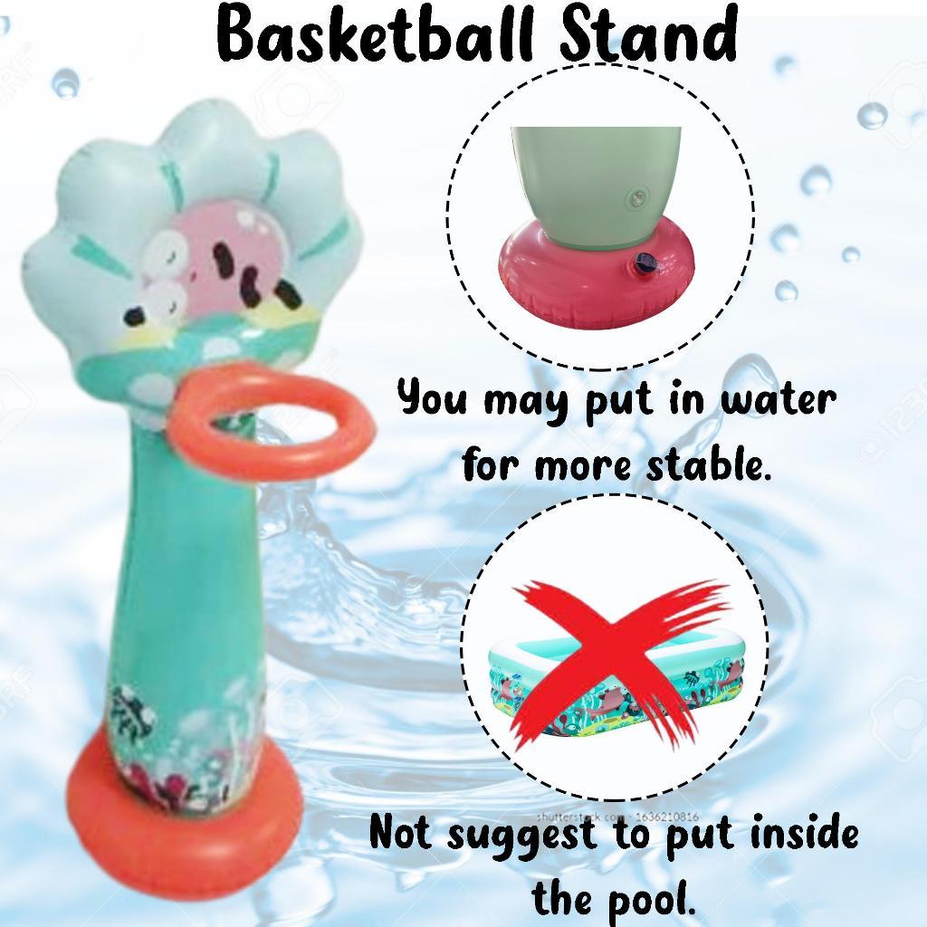 GOOGOO BIRD Inflatable Basketball Stand & Seahorse Fountain For ...