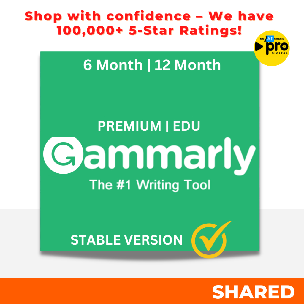 Voucher Claim GAMMARLY Stable Premium Edu Shared for Student Report and ...