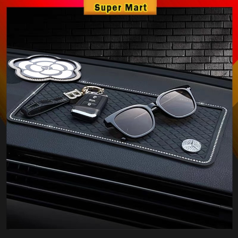 Diamond Square Flower Car Dashboard Non Slip Mat Anti Slip Mat ...