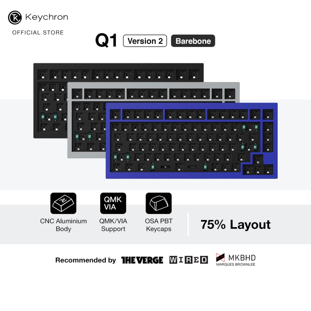 [Up to 30% Off] Keychron Q1 QMK Custom Mechanical Keyboard (Barbone ...