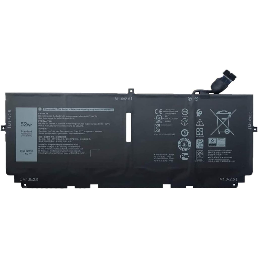 ORIGINAL BATTERY DELL 722KK XPS 13 9300 9310 9380 2XXFW WN0N0 0WN0N0 ...