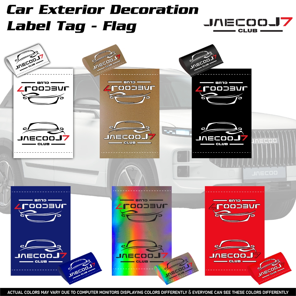 JAECOO J7 Club Logo Design Car Exterior Decoration Label Tag Sticker ...