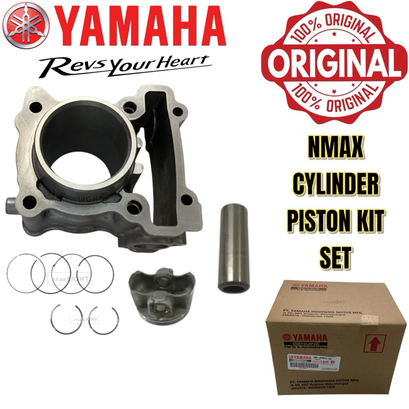 YAMAHA NMAX N-MAX N MAX NVX V1 100% ORIGINAL CYLINDER BLOCK SET PISTON ...
