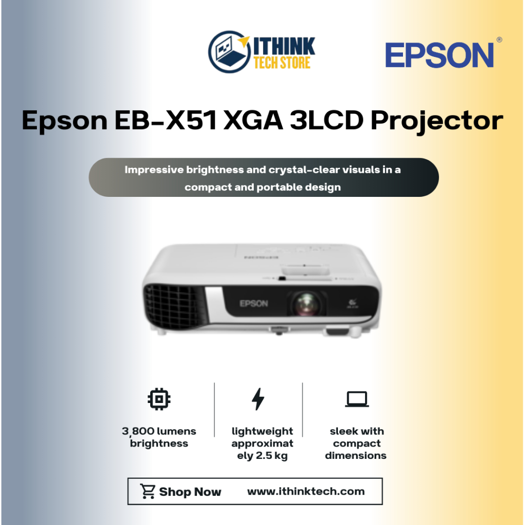 EPSON EB-X51 XGA 3LCD PROJECTOR | Shopee Malaysia