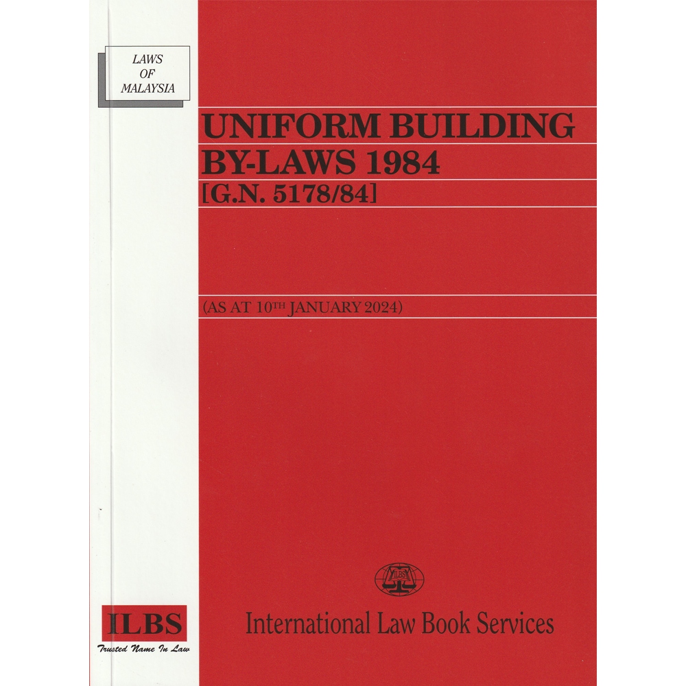 ILBS | LAW BOOK | UNIFORM BUILDING BY-LAWS 1984 [ G.N. 5178/84 ...