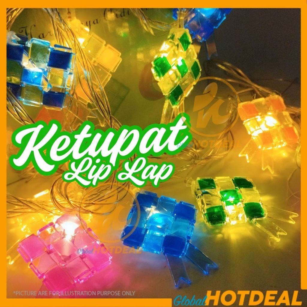 Lampu Hari Raya Kelip Ketupat 20LED Lampu Lip Lap Fairy Light String ...