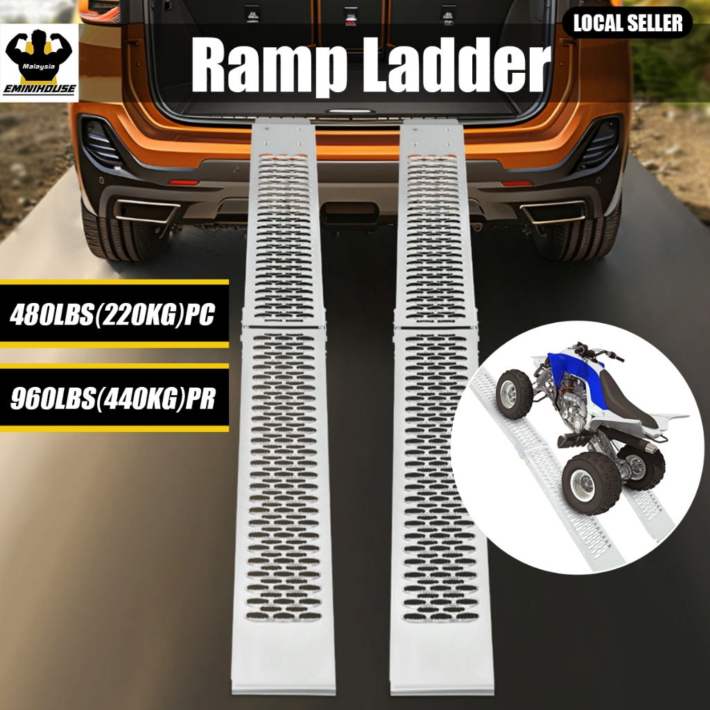 Motorcycle Bike Stage Folding Ladder Ramp HeavyDuty Motocycle Bike Ramp ...