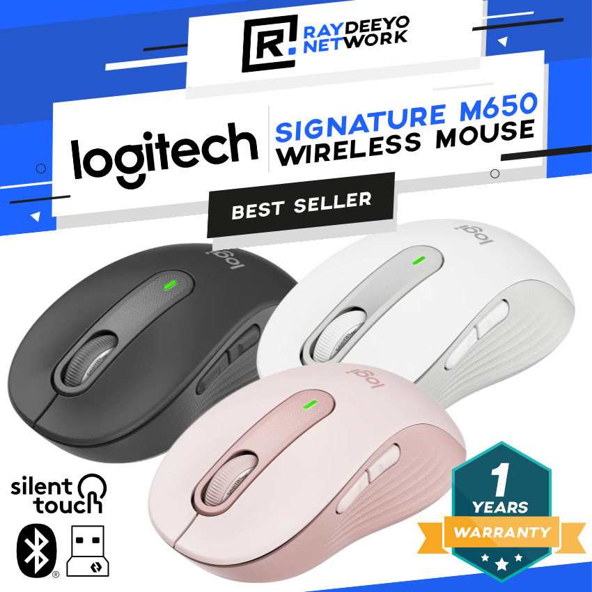 (SSales) Logitech Signature M650 / M650 L Wireless Mouse [Bluetooth ...