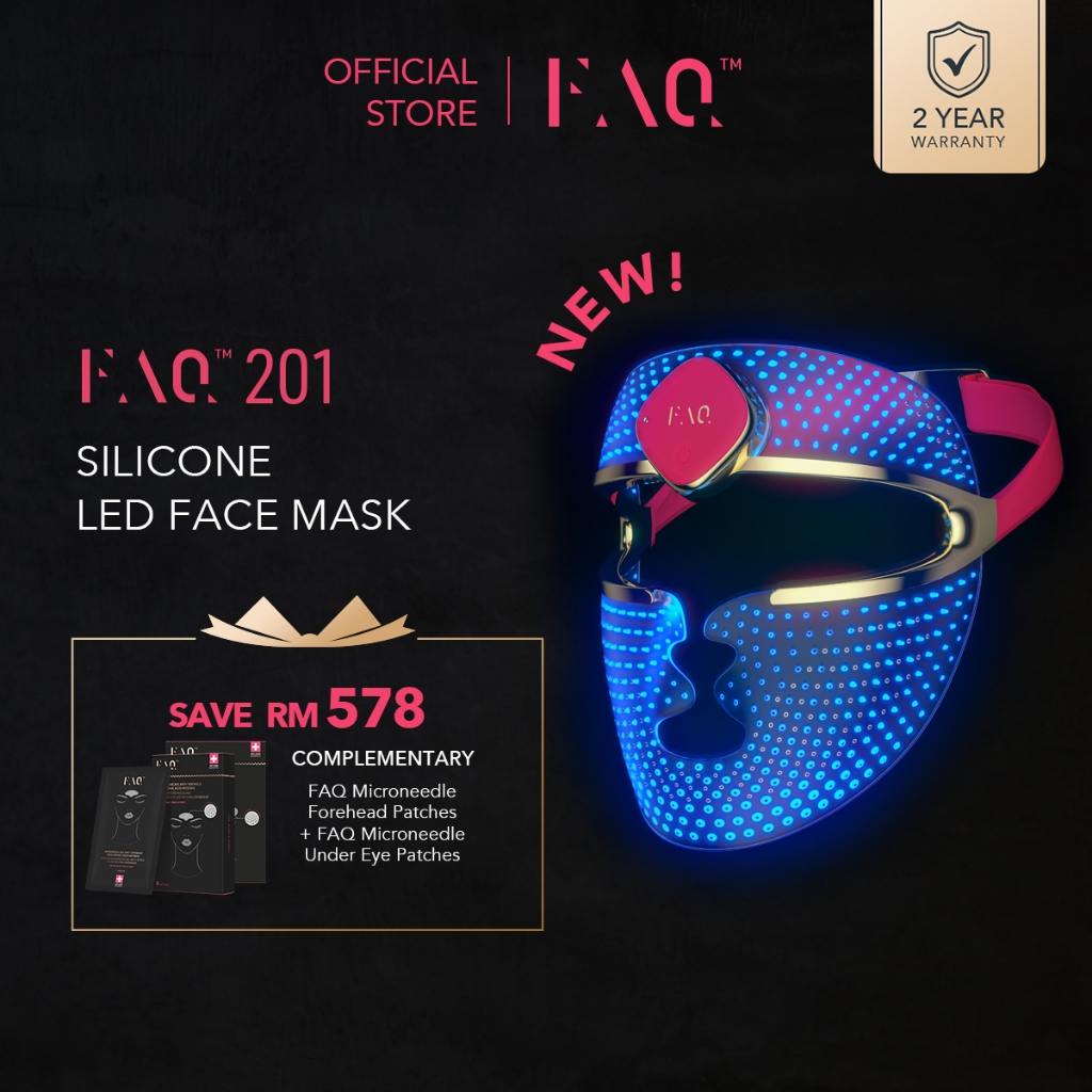 FOREO FAQ 201 RGB LED Face Light Therapy Mask - Anti Aging & Wrinkle ...