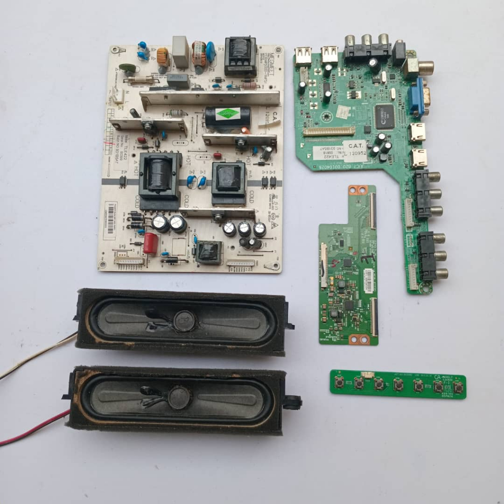 TLE422A SINGER 42"TV, MAIN BOARD, POWER SUPPLY, T-CON, POWER BUTTON AND ...