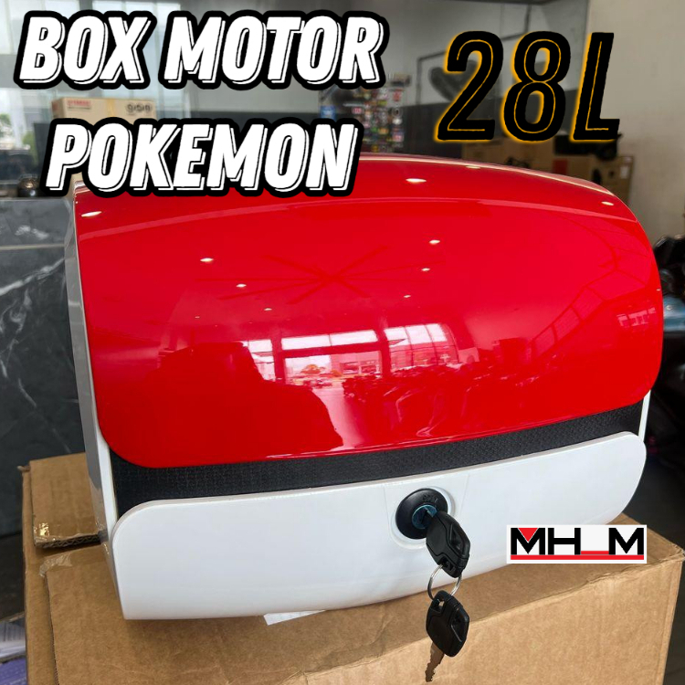BOX MOTOR POKEMON 28L RED WHITE + BASE PLATE | Shopee Malaysia