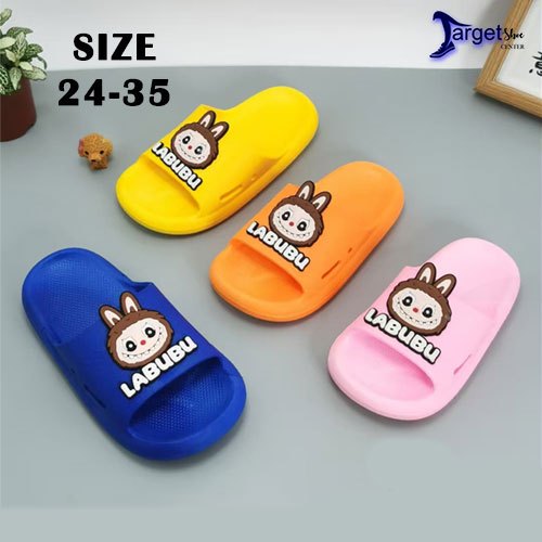 Cartoon Labubu Slipper Flip Flop For Toddler Little Kids Sandals ...
