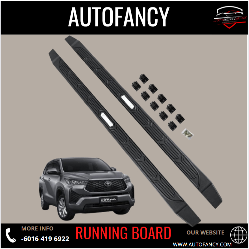 TOYOTA INNOVA ZENIX 2023-2025 WITH SKIRT SIDE STEP PEDAL RUNNING BOARD ...
