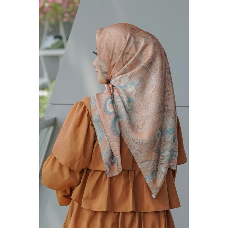 (NWT) Buttonscarves The Wave Satin Square (Sunset) | Shopee Malaysia