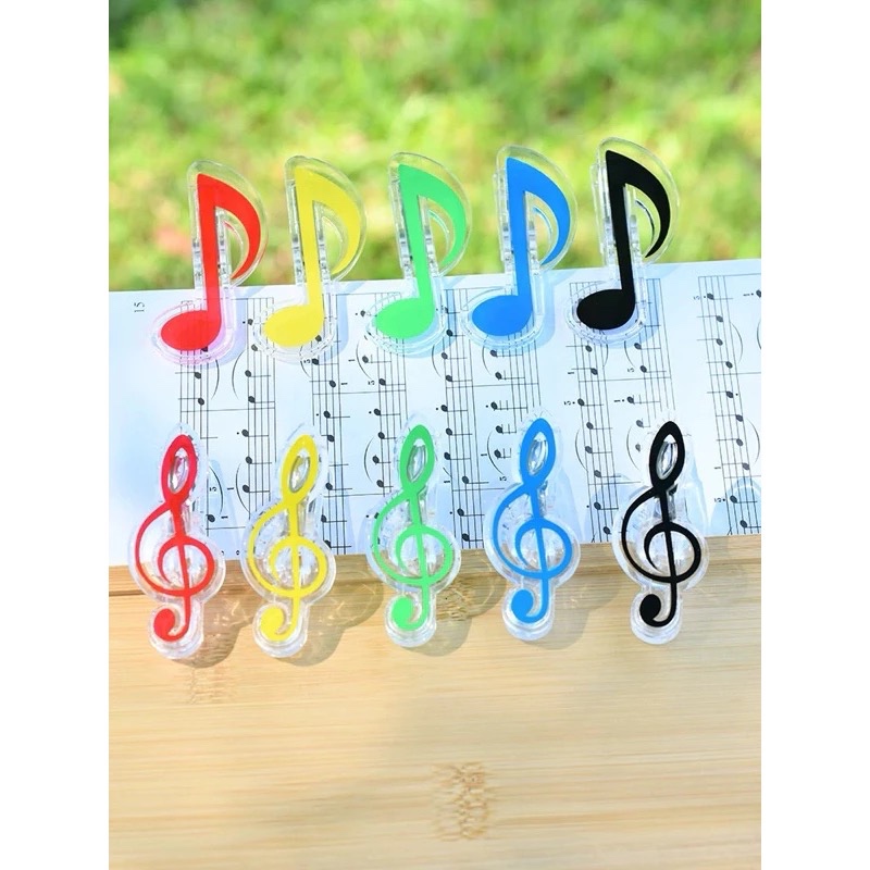 Colored Music Note Clef Small Music Folder Piano Spectrum Clip Music ...