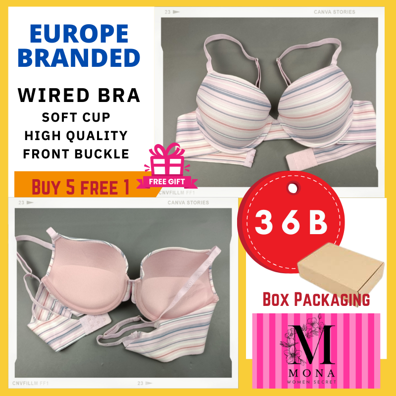 MONA Branded Bra Besi Push Up Wired Coli Wanita Cantik Full Cup SIze 36B/80B High Quality Soft ...