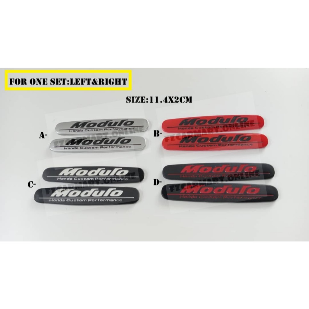 HONDA MODULO SIDE SKIRT EMBLEM LOGO - (ABS) | Shopee Malaysia