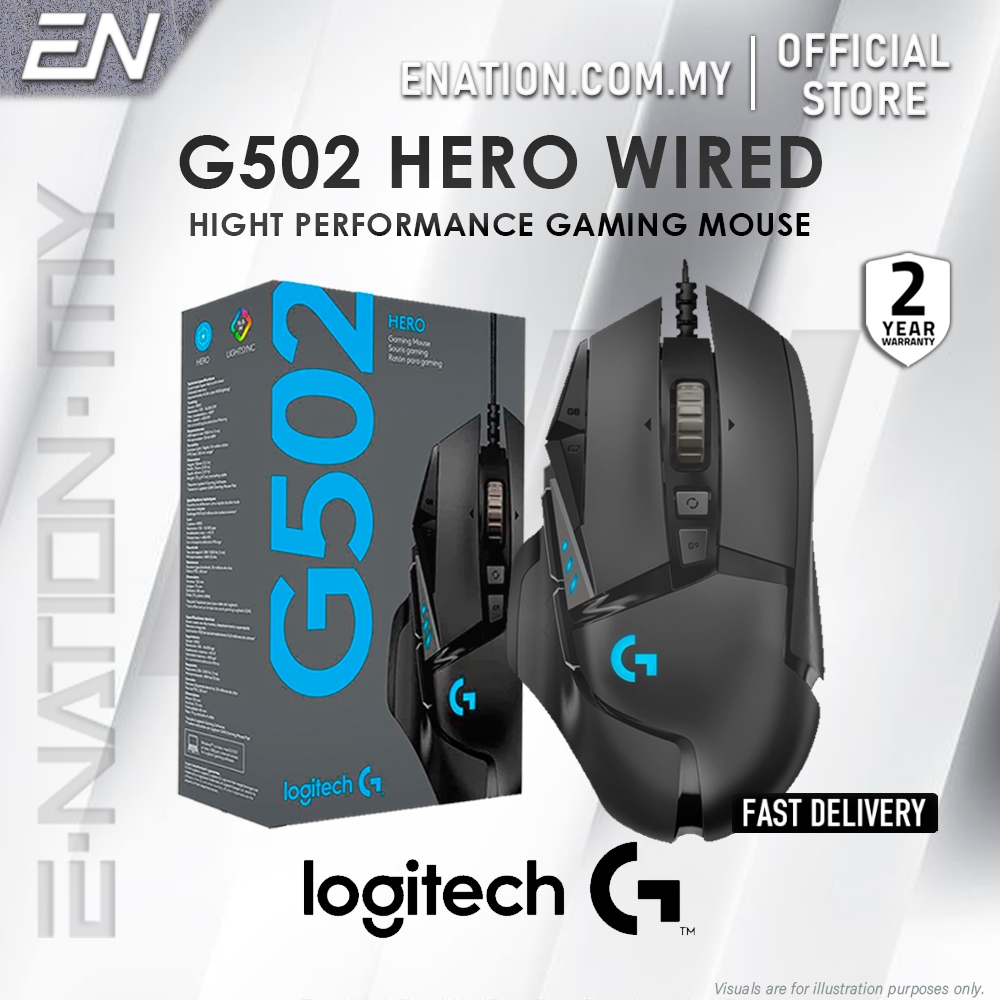 Logitech G502 HERO High Performance Wired Gaming Mouse | HERO 25K ...