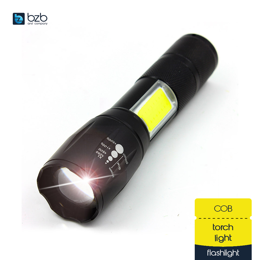 COB XPE Flashlight Torch Light X51005 Zoomable Flash Outdoor Camping ...