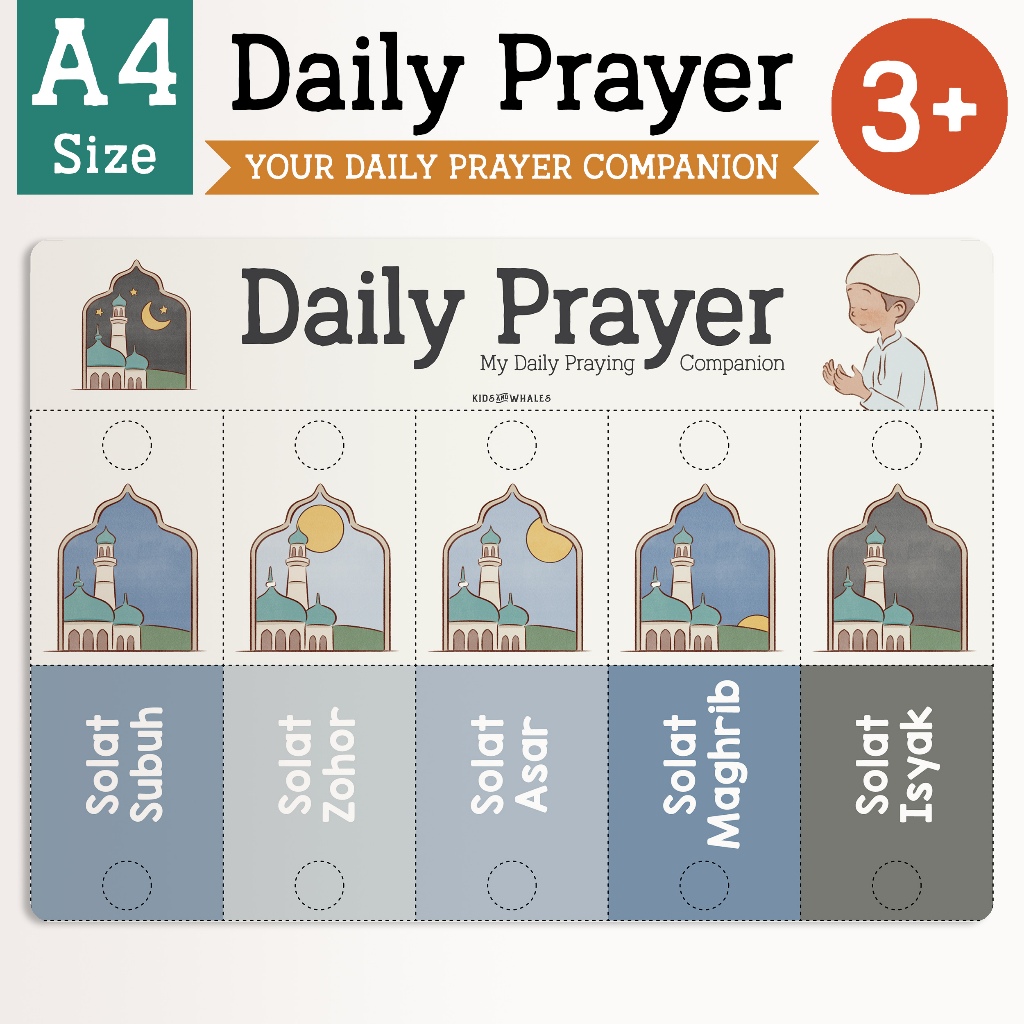 Bramble – Daily Prayer Routine Board for Boys | Solat Chart for Kids ...