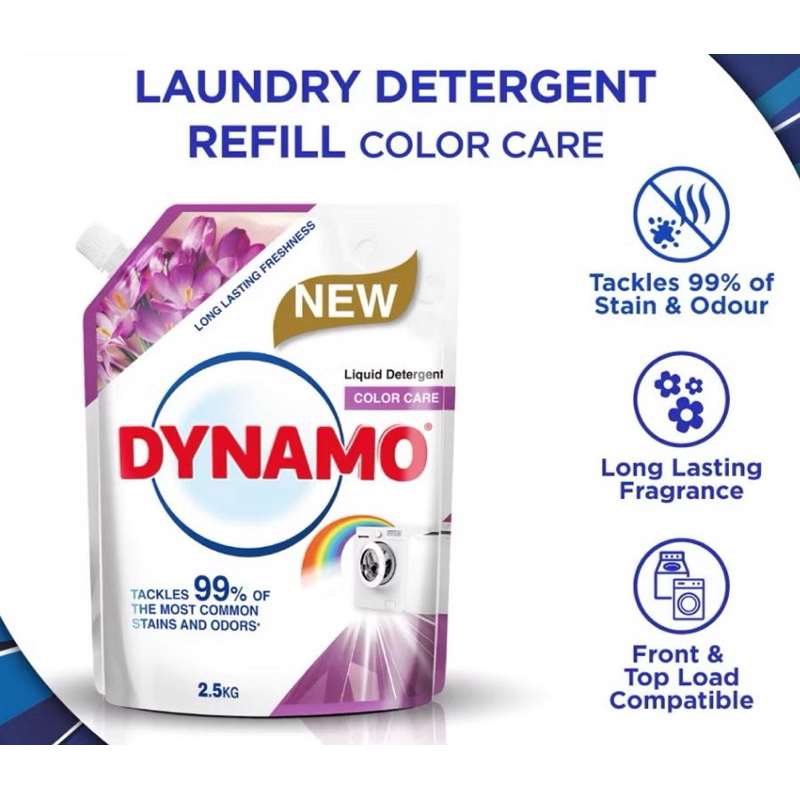 DYNAMO Laundry Detergent Liquid Color Care 2.5kg (Refill Pack) | Shopee ...