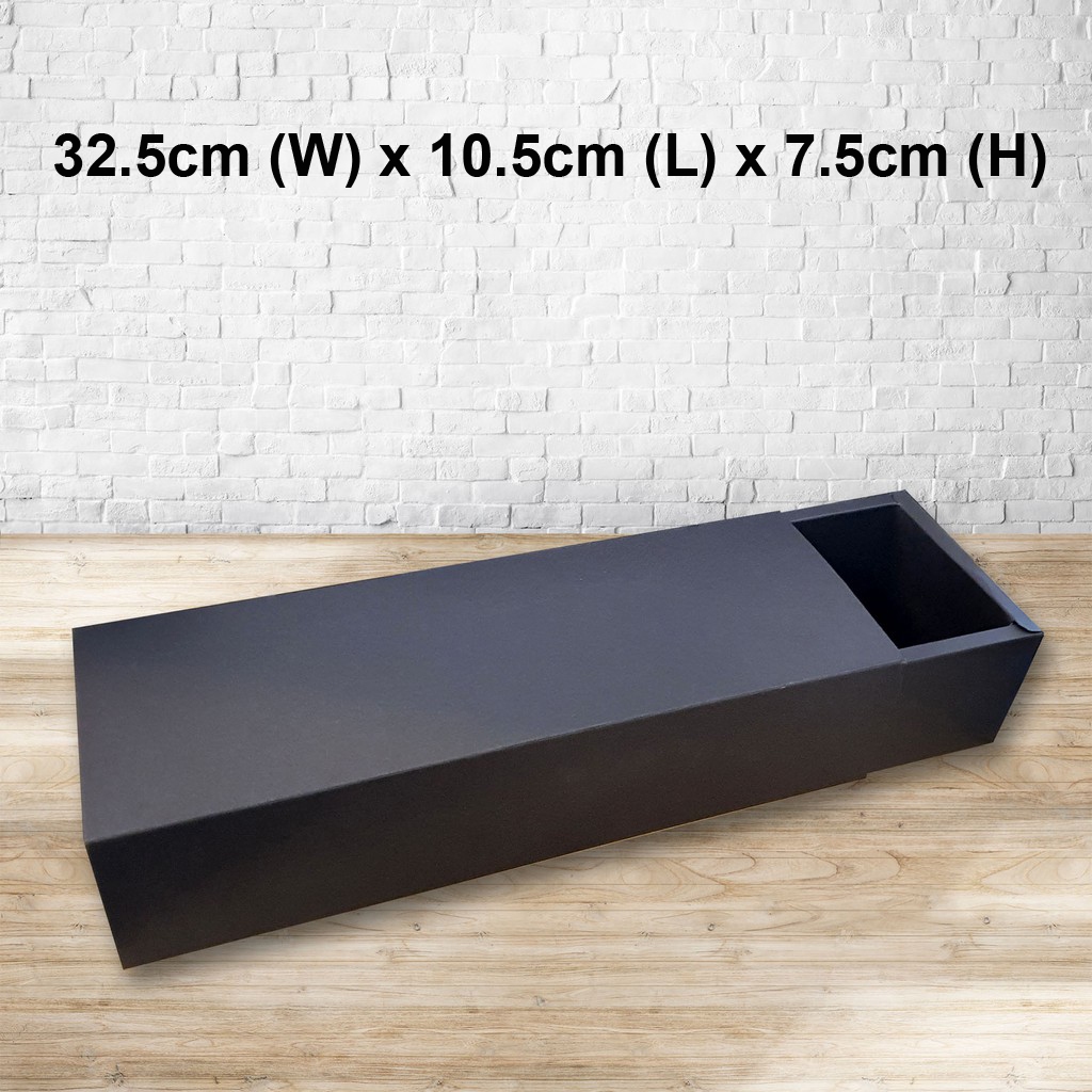 34.5x12.5x7.5 Longish Black Box (L)| Black Kraft Box | Slide in Black ...