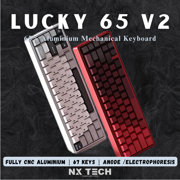 LUCKY 65 V2 | Aluminium | 67 Kekunci | Anode/Electrophoresis | Tri-Mode ...