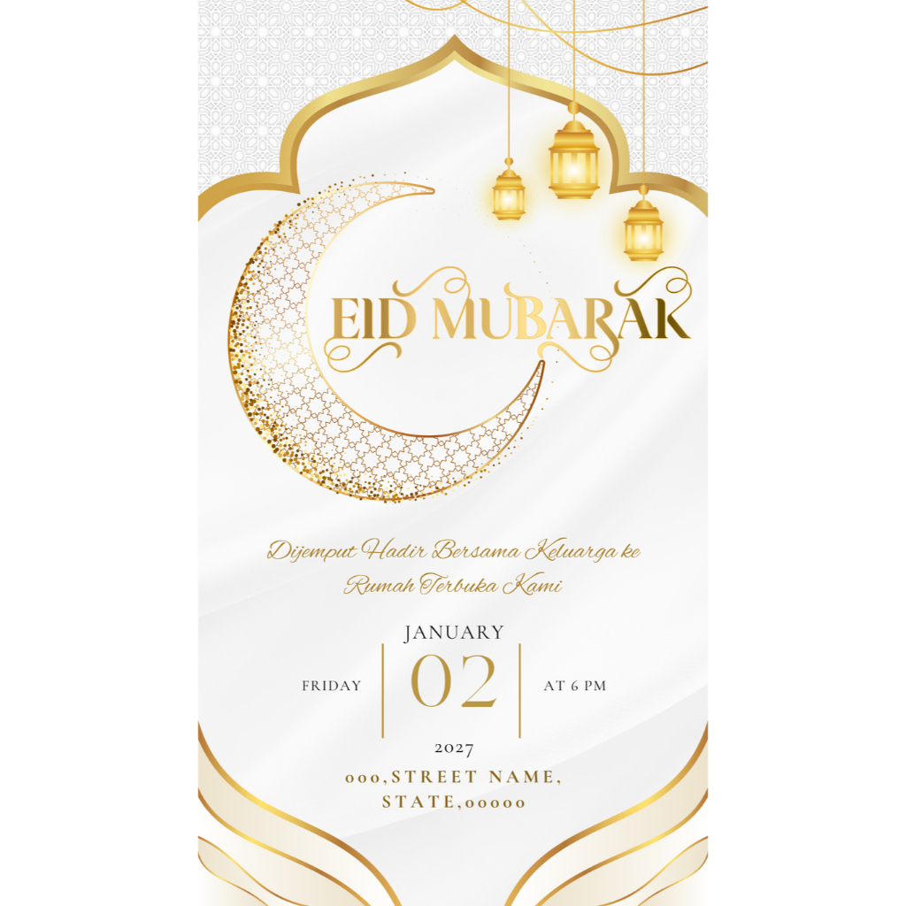 Hari Raya Invitation Digital Card | Raya Ecard | Selamat EID | Video ...