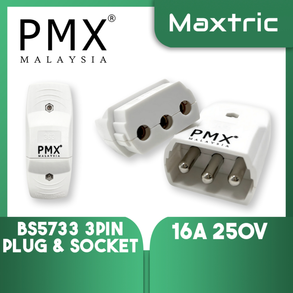 Panamax 16A 250V BS5733 3 Pin Plug & Socket Power Connector Heavy Duty ...