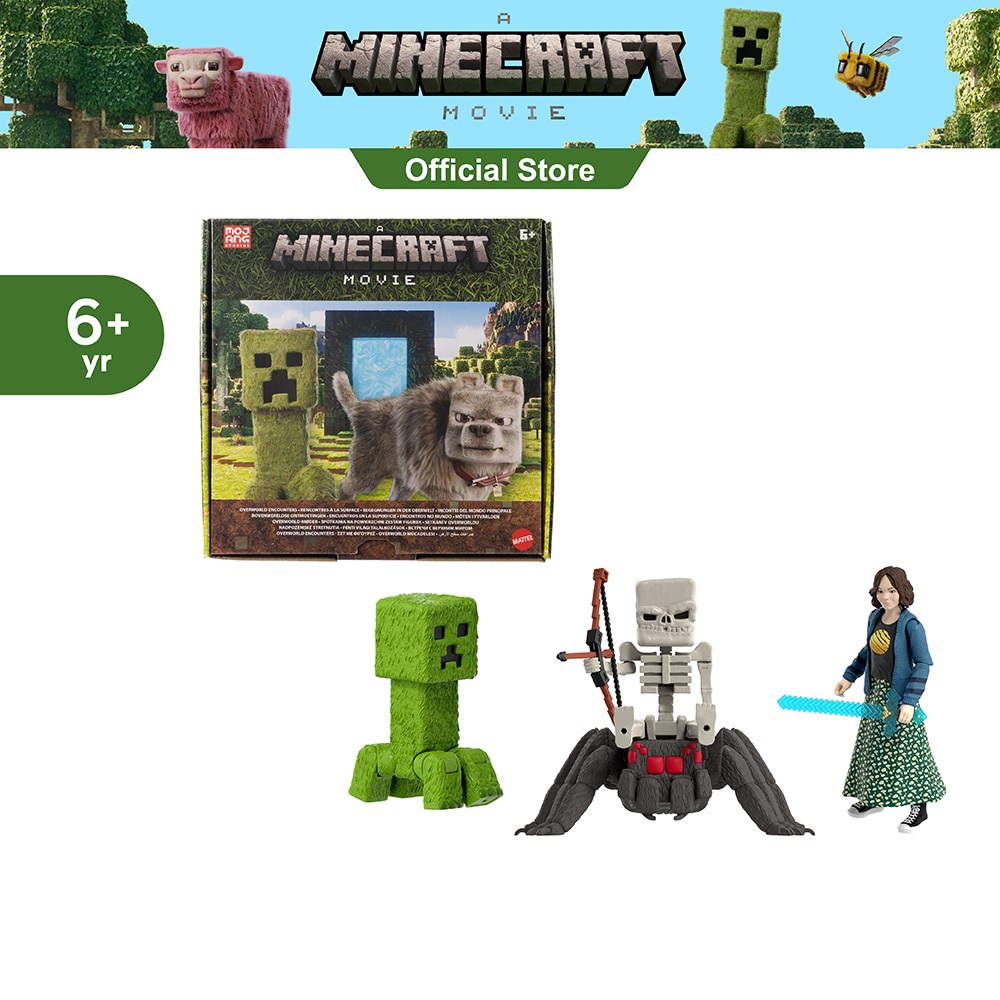[2025 MINECRAFT MOVIE] Minecraft Overworld Encounters Pack, Set with 4 ...