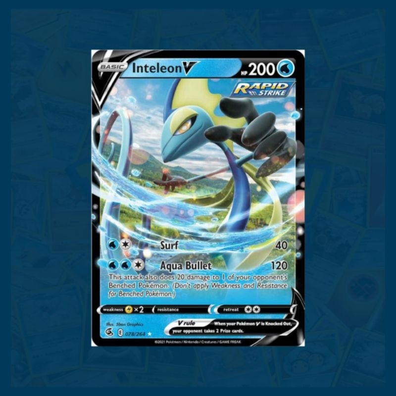 Inteleon V (078/264) Ultra Rare | Fusion Strike I Pokemon TCG Card ...