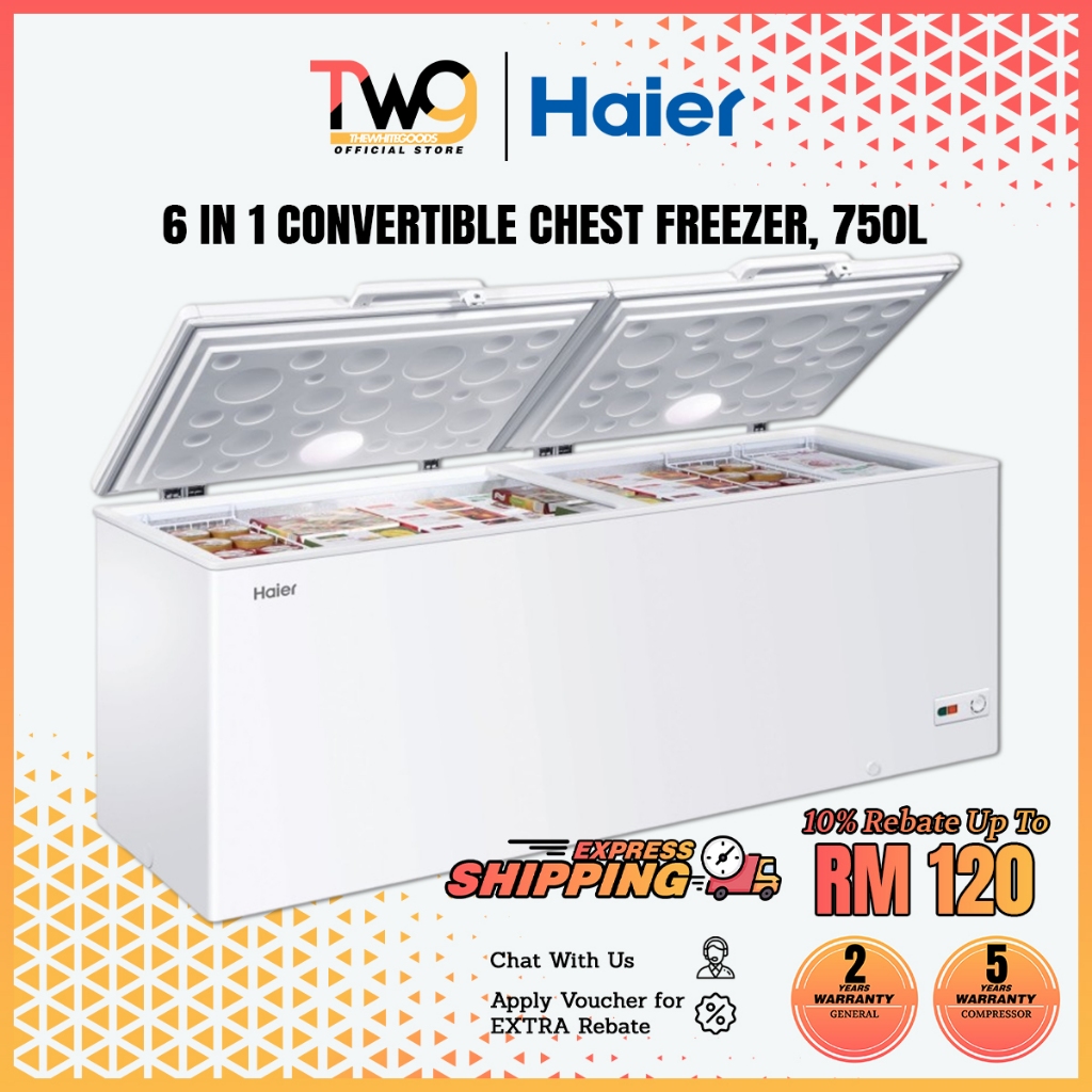 [FREE SHIPPING] HAIER 750L 6-IN-1 CONVERTIBLE CHEST FREEZER (FREEZER FRIDGE) | BD-788HP | Shopee ...