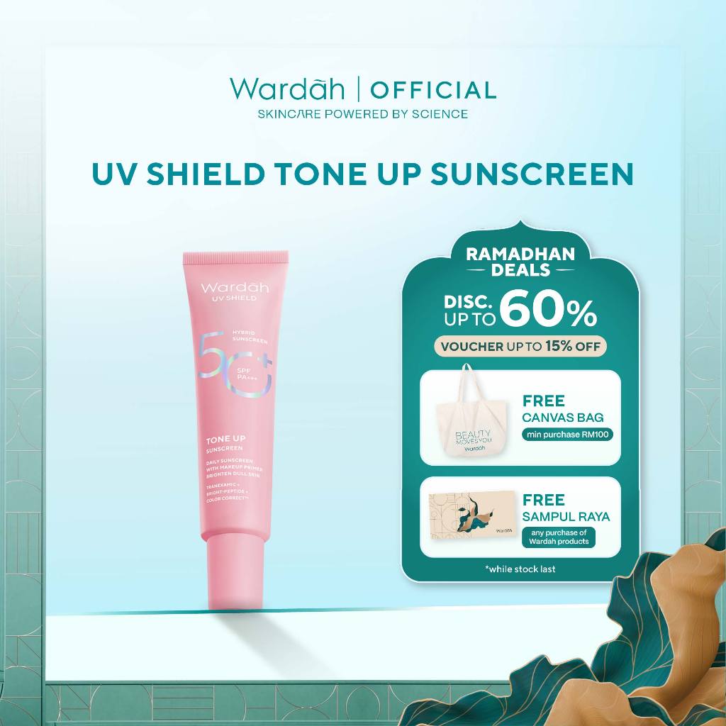 Wardah UV Shield Tone Up Sunscreen SPF 50+ PA+++ 30 ml - For All Skin Type,Hybrid 3 in 1 ...