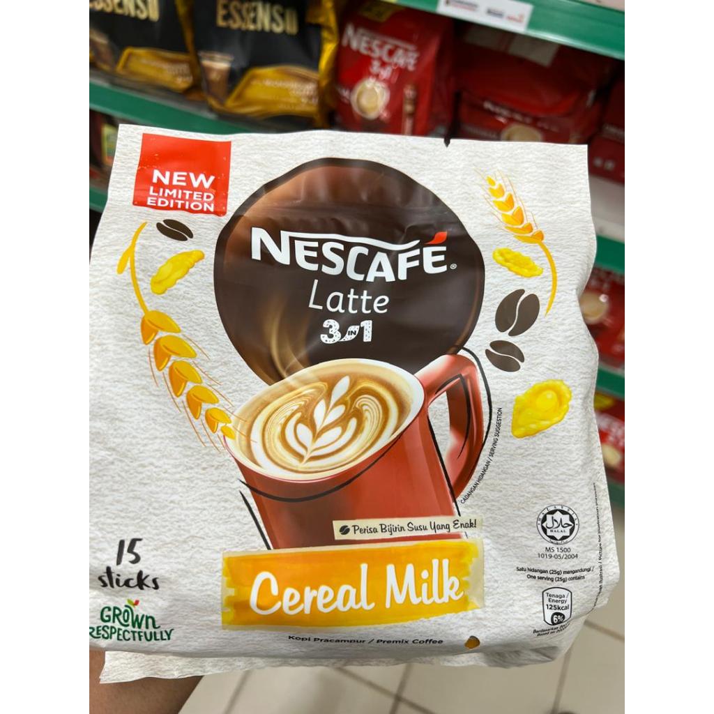Nescafe Latte 3 in 1 Cereal Milk 15 stick | Shopee Malaysia