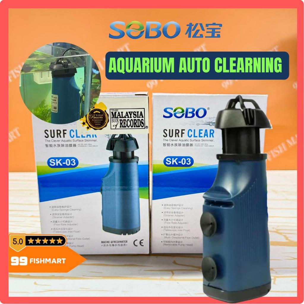 SOBO SURF CLEAR THE CLEVER AQUATIC SURFACE SKIMMER SK-03 AQUARIUM PUMP ...