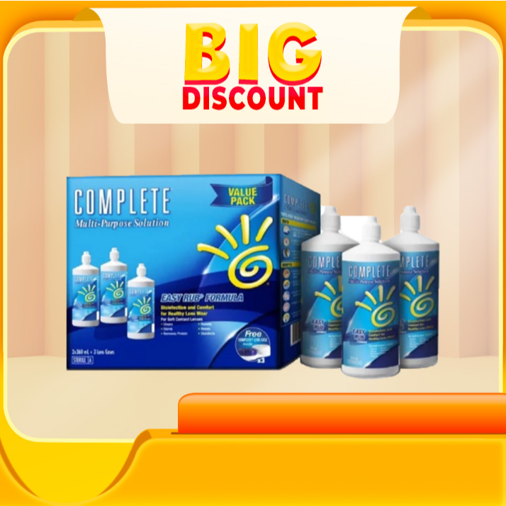 (EXP6/25) Complete Multi-Purpose Solution Easy Rub 3 x 360ml | Shopee ...