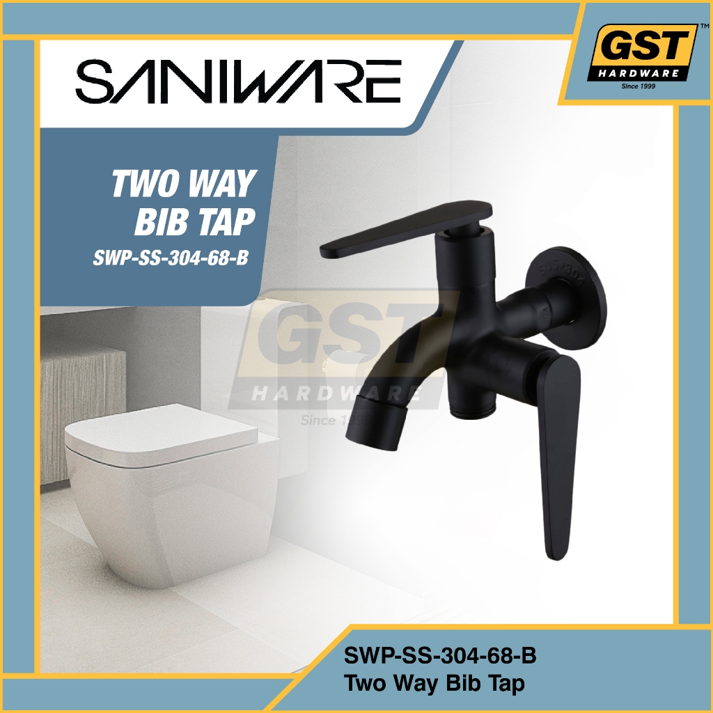 Saniware Two Way Bib Tap Matt Black | Shopee Malaysia