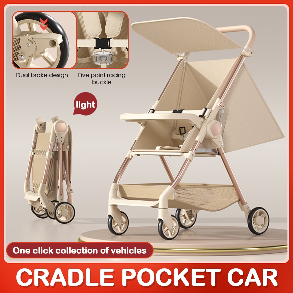 Baby Stroller Foldable/Seatable/Reclining/Pocket Cart for Toddlers ...