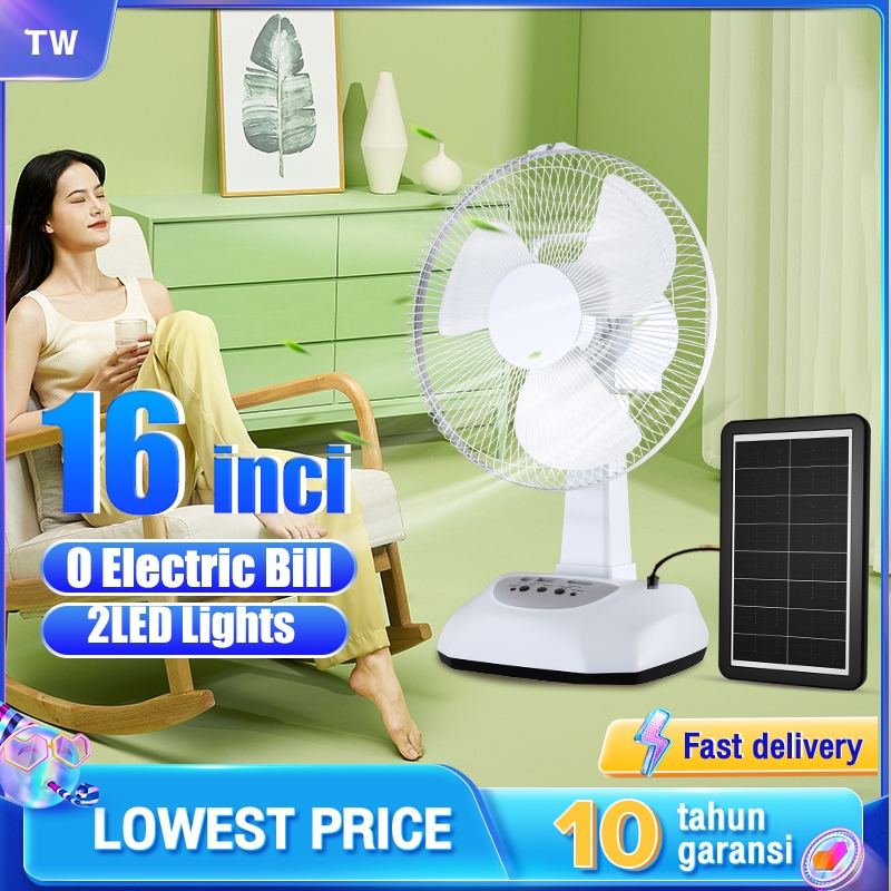 Solar fan DC fan dual with strong wind silent shaking head fan Living ...